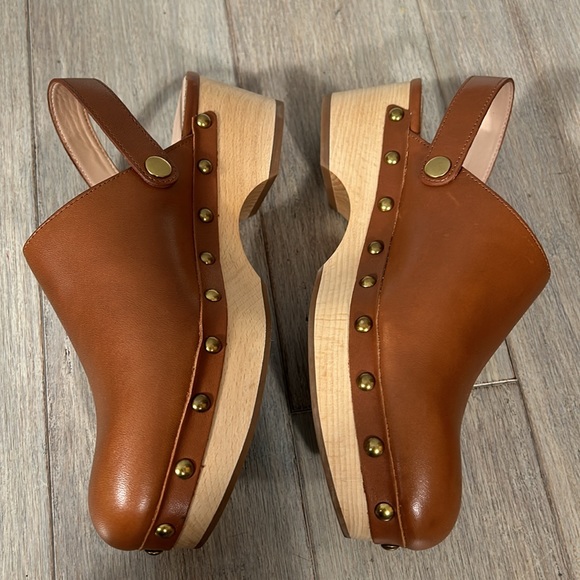J. Crew | Shoes | J Crew Convertible Leather Clogs Size 7 Euc Rich Oak ...